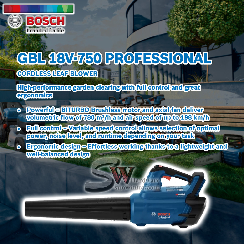BOSCH GBL 18V-750 Cordless Leaf Blower 780M3/Hour GBL18V-750 **SOLO or ...