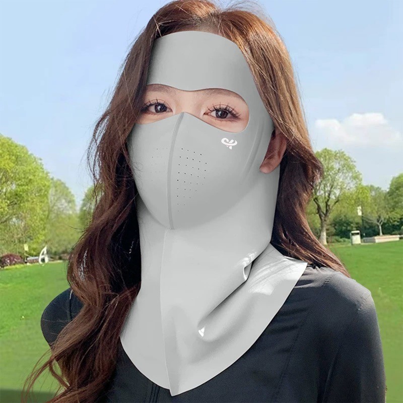 Breathable Ice Silk UV Protection Mask - Traceless Neck Scarf ...