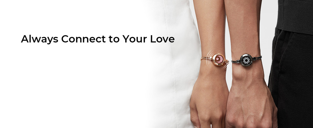 TOTWOO Long Distance Touch Bracelets for Couples Light Up&Vibration ...