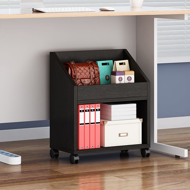 Desk Small Bookshelf Book Storage Mobile Wheeled Desk Under Table Shelf ...