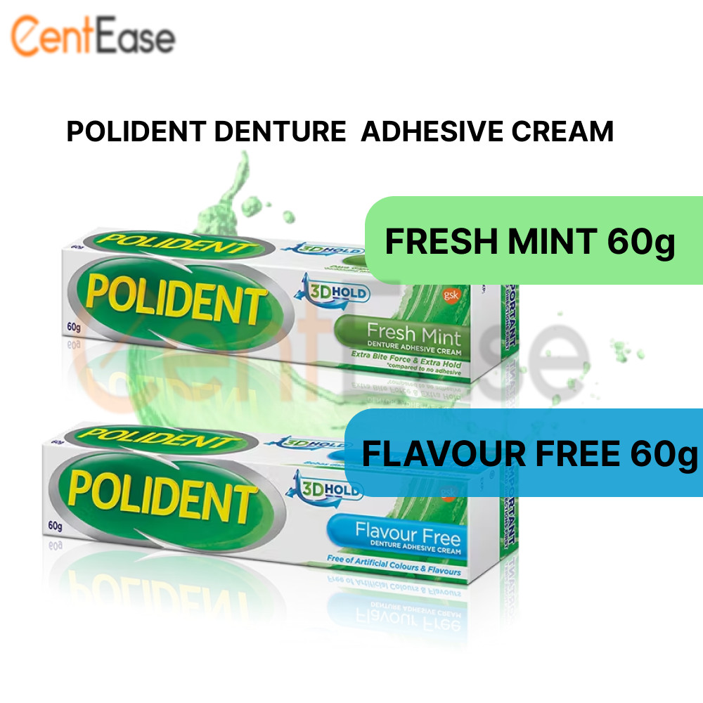 Polident Denture Adhesive Cream 60g (Exp: April 2027) | Shopee Malaysia