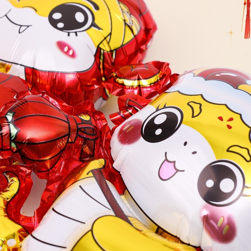 10Pcs 2025 New Year of Snake Aluminum Film Handheld Balloon Kid Toys ...