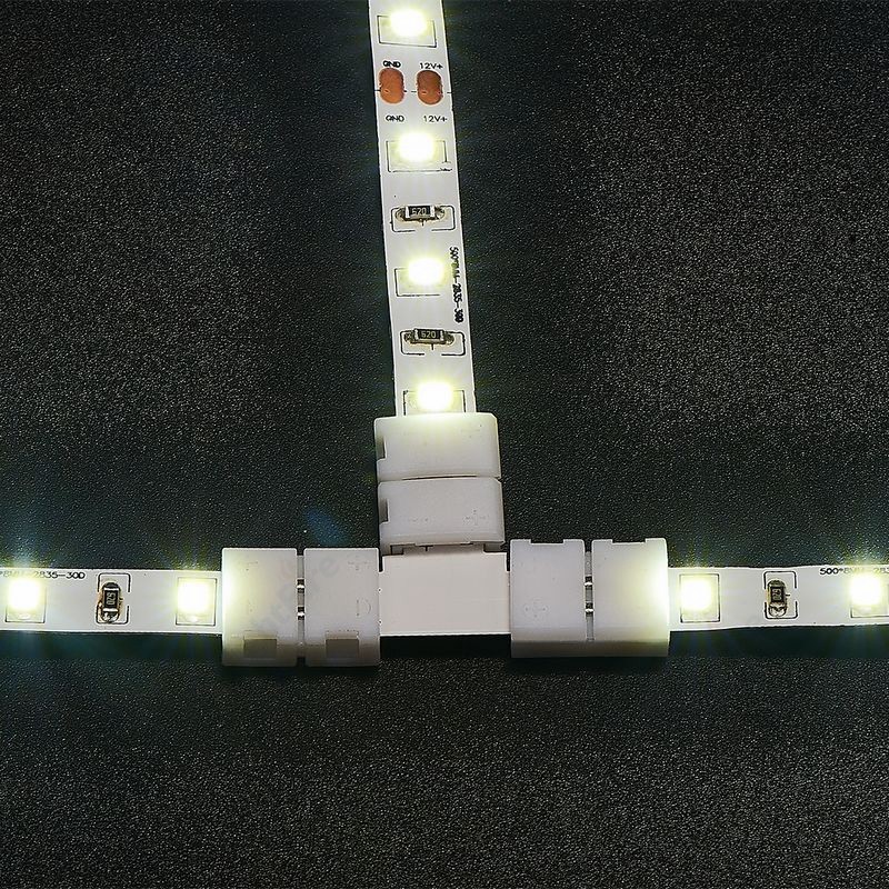 2pcs Solderless LED Connector 2/3/4/5/6Pin I/L/T Shape Corner LED Tape ...