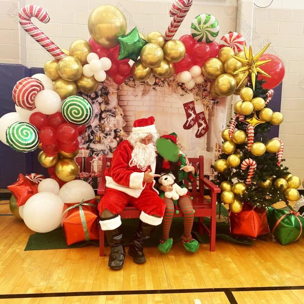 1/2/5Pcs Christmas Foil Balloons Large Lollipop Candy Cane Starburst ...