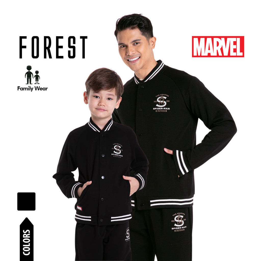Forest X Marvel Spiderman Premium Weight Air-Cotton Baseball Jacket ...