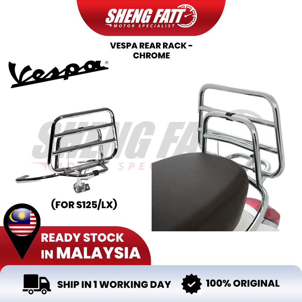 VESPA Rear Rack For S125/LX Scooter Vespa Motorcycle Luggage Carrier ...