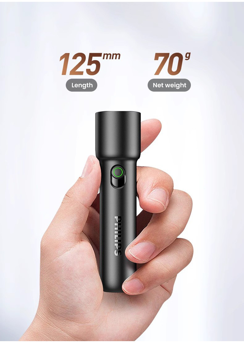 Philips 2024 New EDC Portable Flashlight Rechargeable LED Flashlights ...