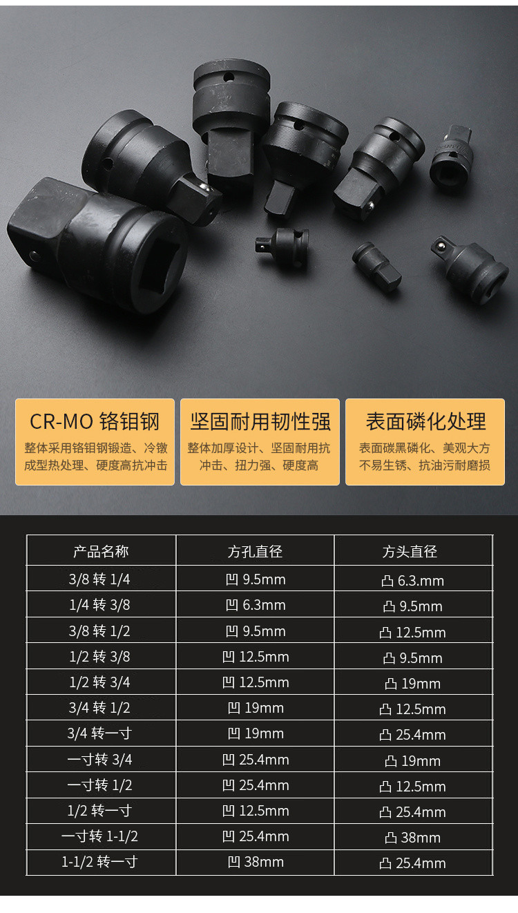 3/4 Pneumatic Socket Adapter 3cm Electric Wrench Joint Conversion Head ...