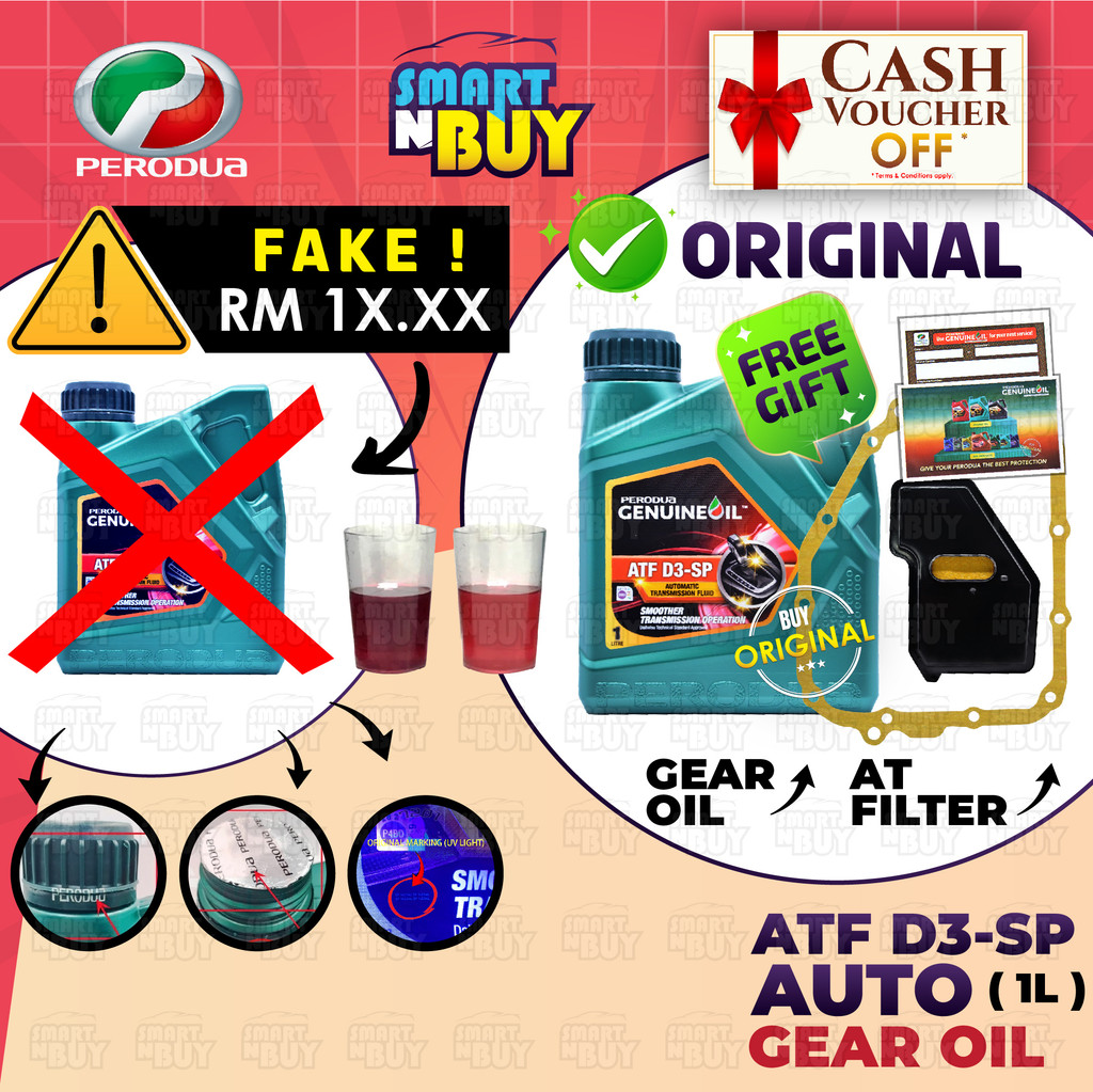 Perodua Gear Oil ATF D3 SP Minyak Gearbox Auto Myvi Bezza Alza Axia ...
