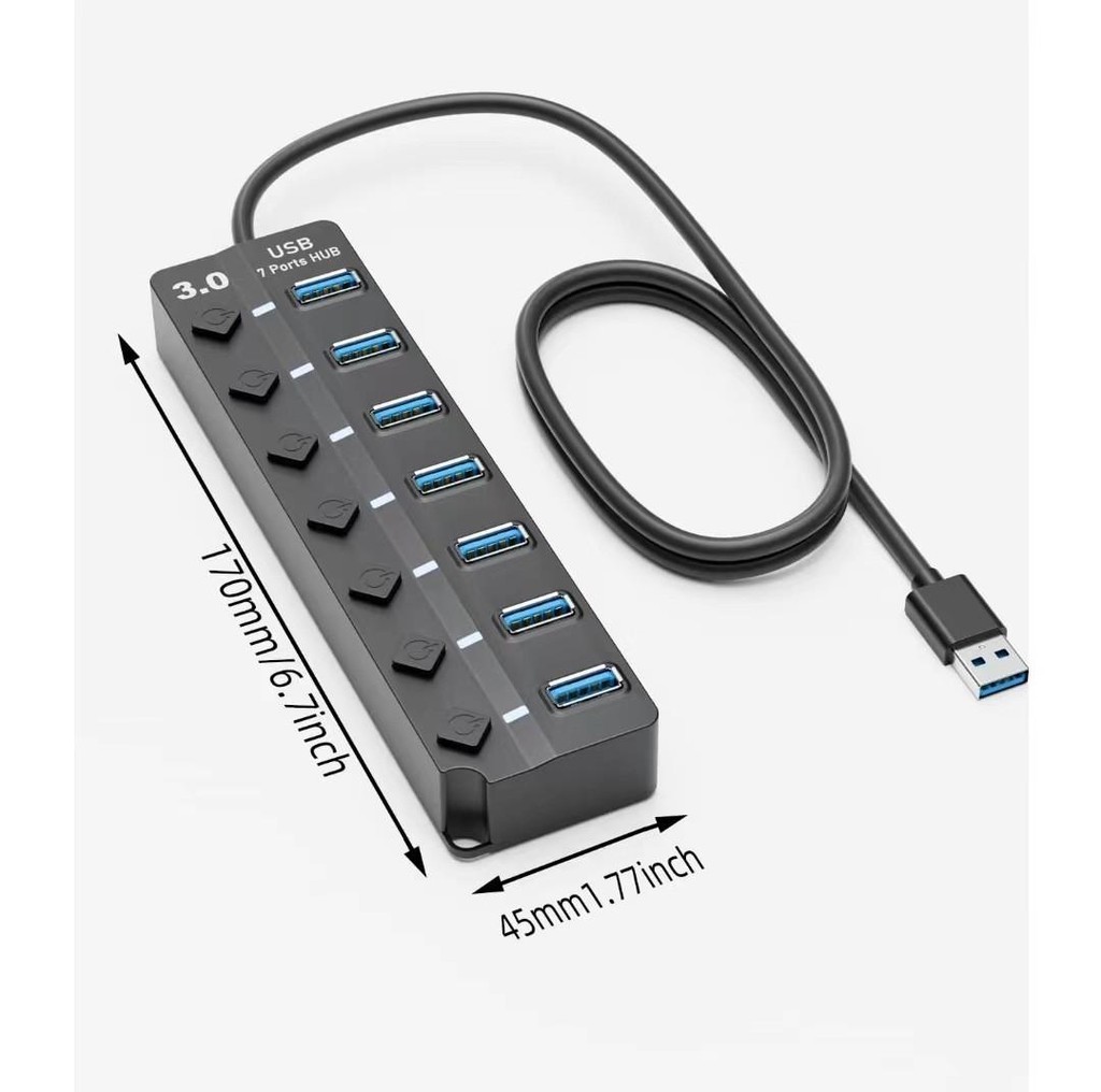 Usb 3.0 4 Ports 7 Ports Usb Hub 3.0 High Speed 5gbps Usb Splitter ...