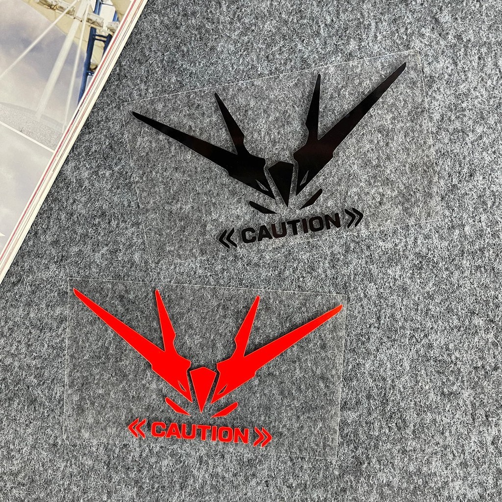 Gundam Caution Motorcycle Accessories Reflective Warning Stickes Car ...
