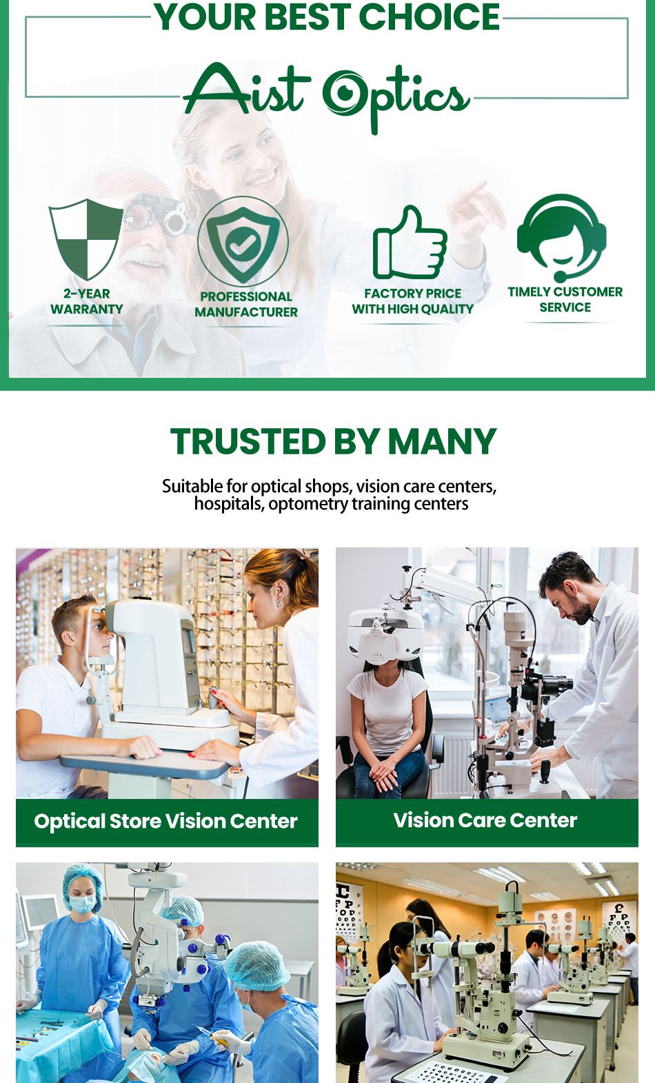 Ophthalmic Optometry Equipment Eye Examination Auto Vision Chart ...