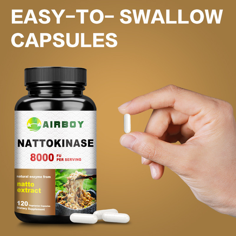 AIRBOY Nattokinase Supplement 8,000 FU Per Serving,Veggie Capsules ...