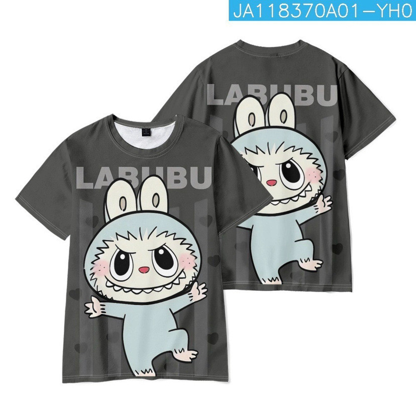 Sweet Labubu Clothes for Girls Children Pink Labubu Shirt JK Skirt with ...