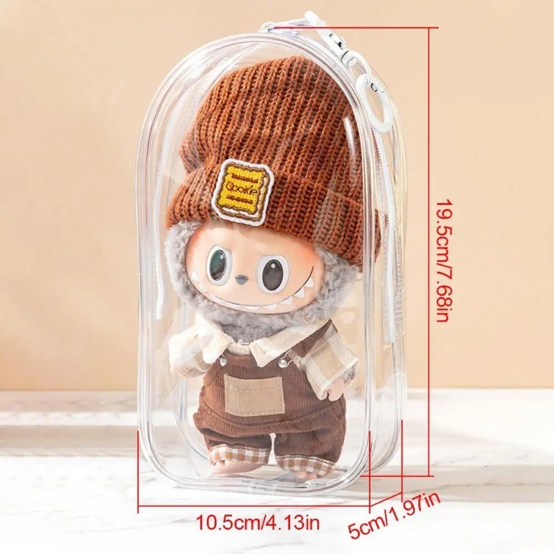 19cm Plush Labubu V1 Cover Creative Bag Pendant with Keychain Pvc ...