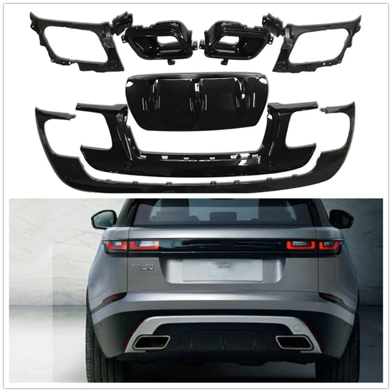 Rear Diffuser Bumper Lip For Land Rover Range Rover Velar 2017 2018 ...