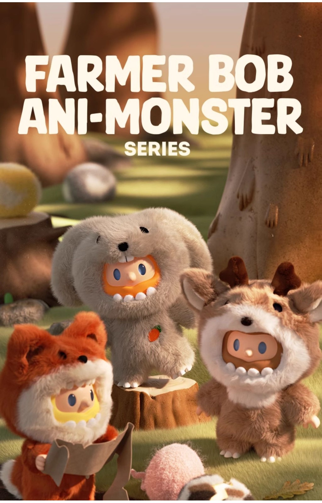 Farmer Bob Ani-Monster Series Blind Box Vinyl Plush Pendant Mystery Box ...