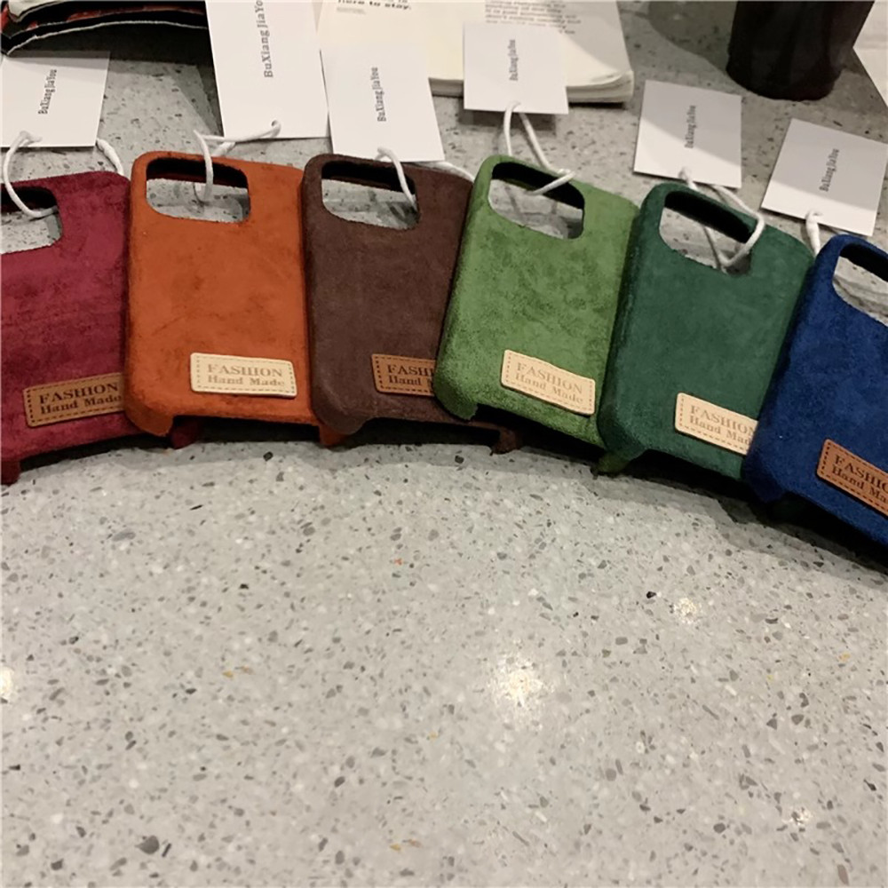 Vintage Deer Velvet Leather Winter Phone Case for IPhone 16 15 14 13 12 ...