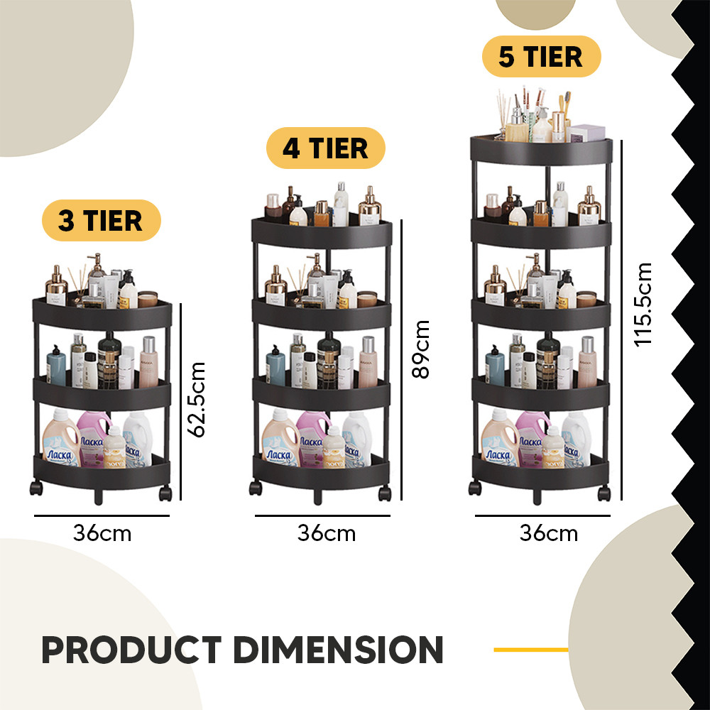 Encora 3 4 5 Tier Corner Storage Rack Rak Penyimpanan Corner Shelf ...