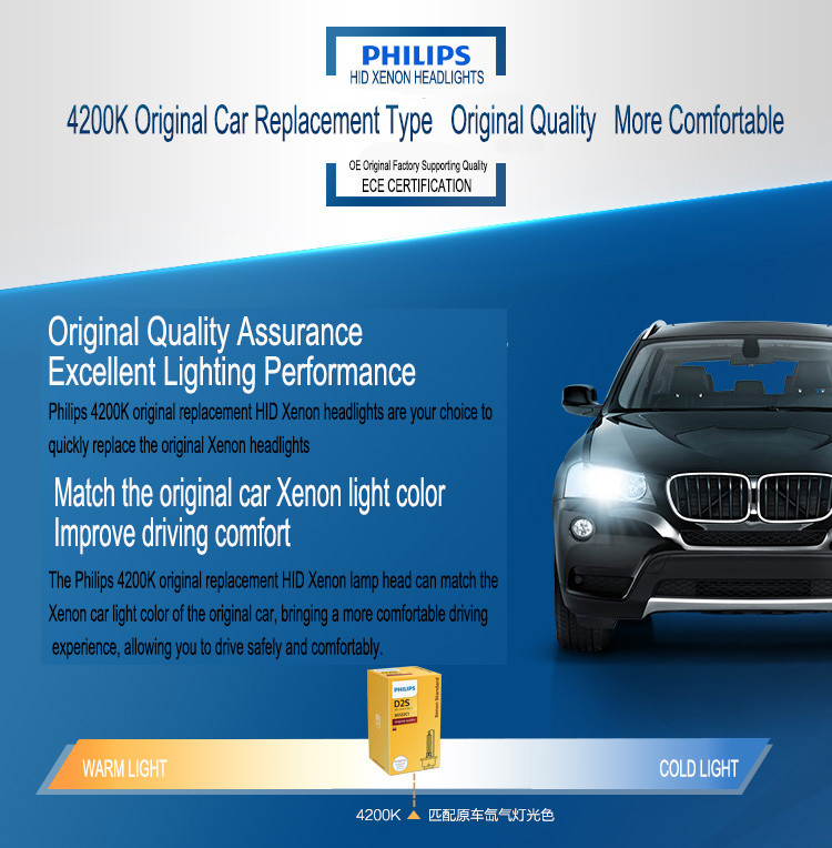 Philips D1S D1R D2S D2R D3S D4S D4R D5S 4200K 35W Car Headlight Classic ...