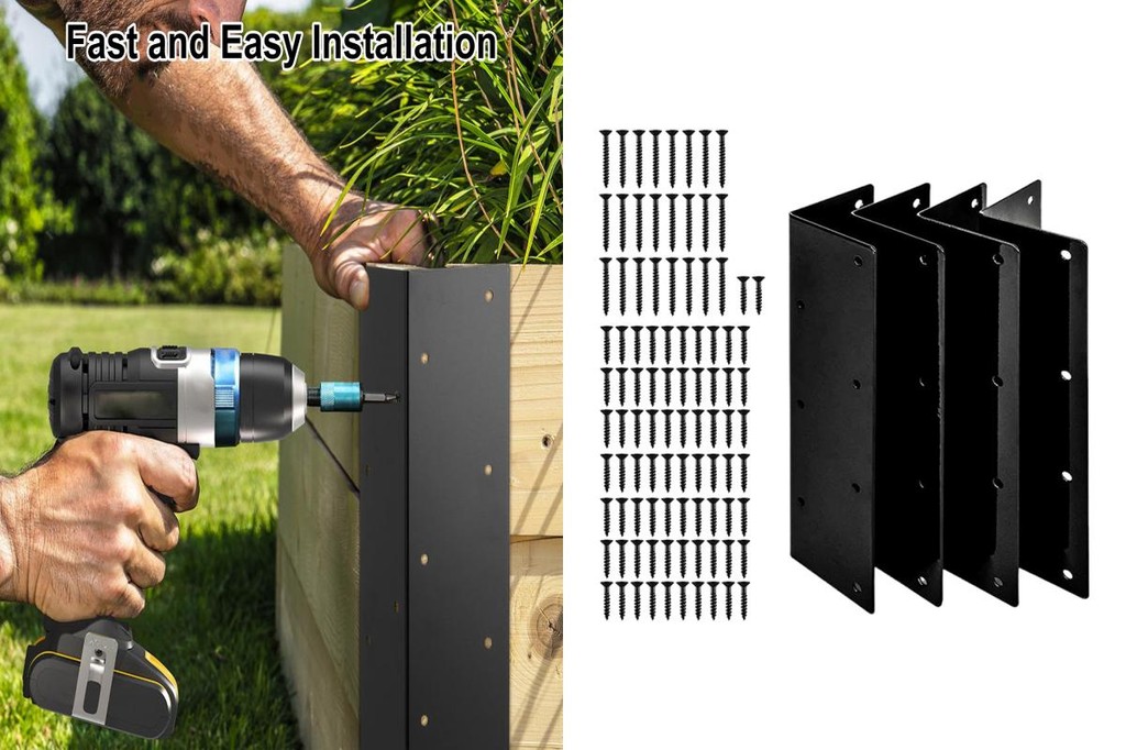 EDI Raised Bed Corner Bracket Elevated Garden Bed Frame Bracket Strong ...