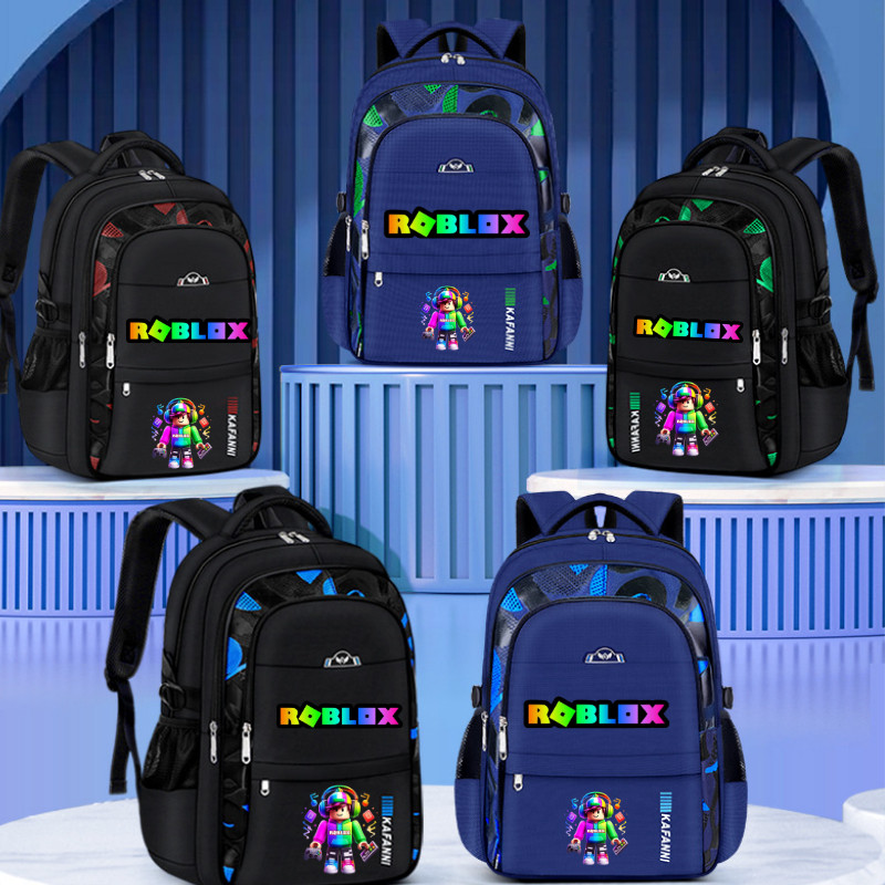 In stock)Roblox cartoon primary large water-proof school bag bagpack ...