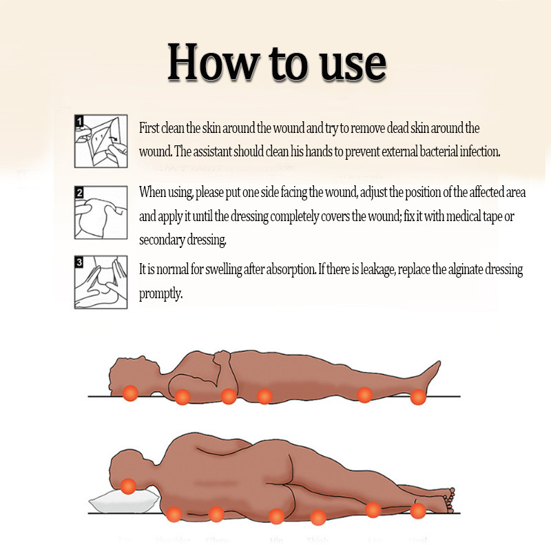 1PC/5PCS Medical Alginate Dressing Pressure Ulcer Patch Wound Sterile ...