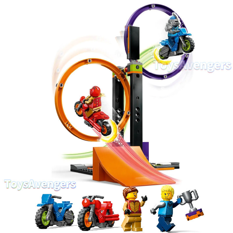 Stunt Truck & Ring of Fire Challenge 60357 Building Blocks Spinning ...