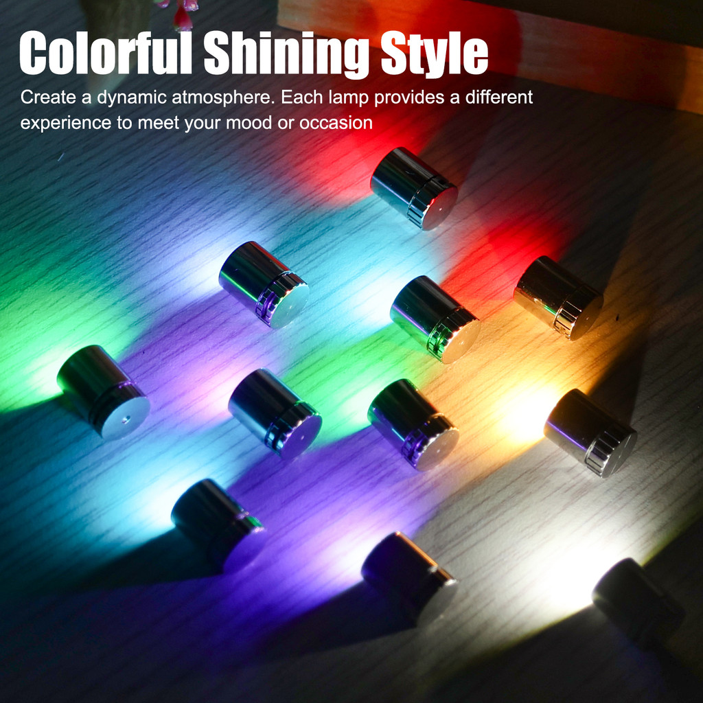 10 Pcs Creative LED Glowing Small Colored Light - Button Cell Powered ...