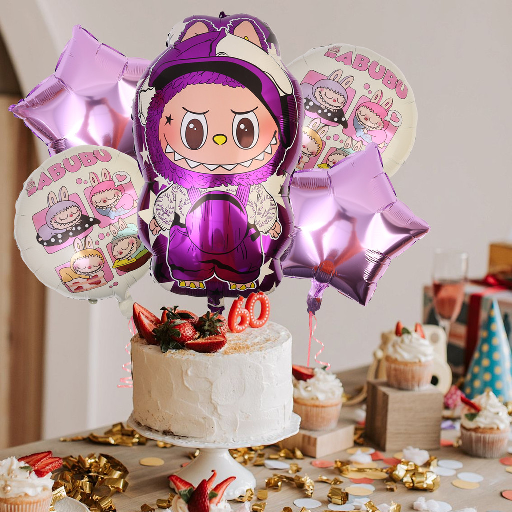 Creative Labubu Doll Aluminum Film Balloon - Cute Capybara Bright Face ...