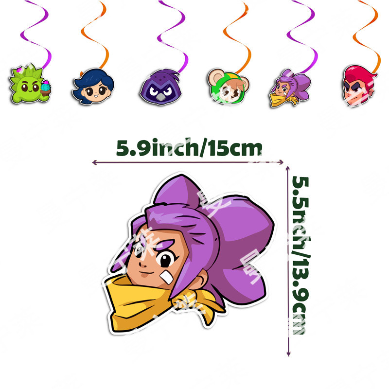 Brawl Stars Themed Decoration Birthday Party Banner Balloon Caketopper ...