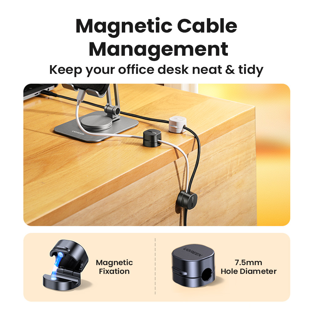 UGREEN Magnetic Cable Organizer Mini Cable Management Winder with ...
