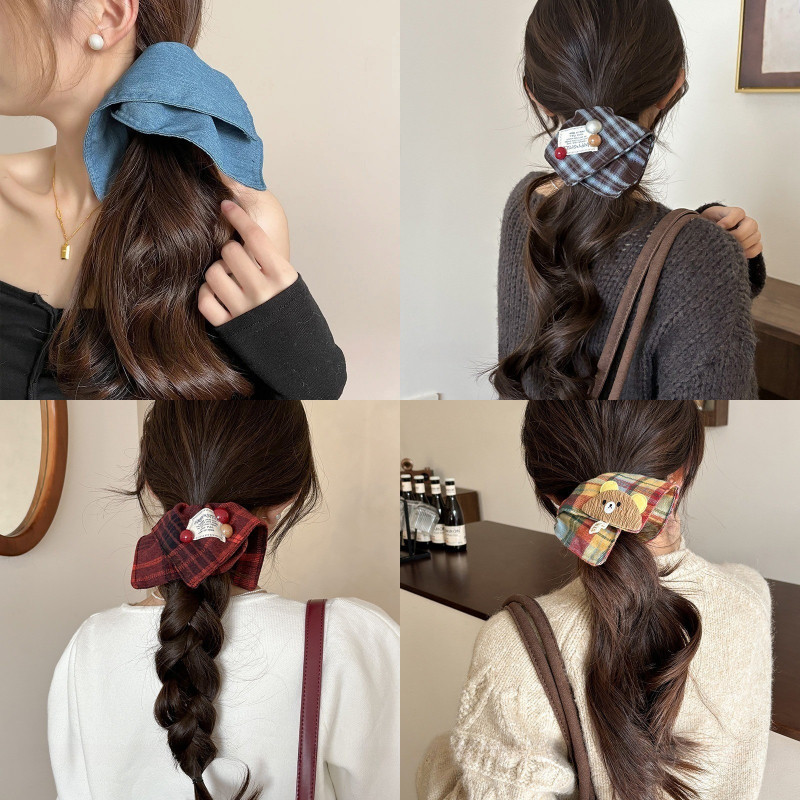 Big Square Scrunchie Korean Fashion Beautiful Simple Versatile Large ...