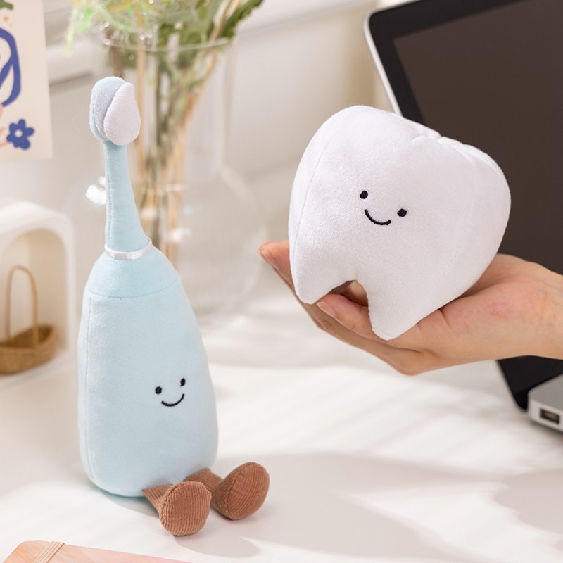 Rytanda Funny Toothbrush Plushie Creative Teeth Plush Toy Toothpaste ...