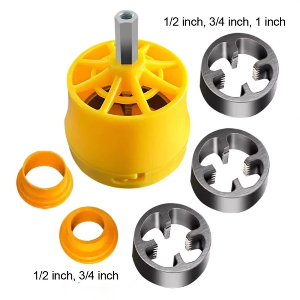 1Set PVC Pipe Threader Kit Plastic Punching Internal Thread Opener ...