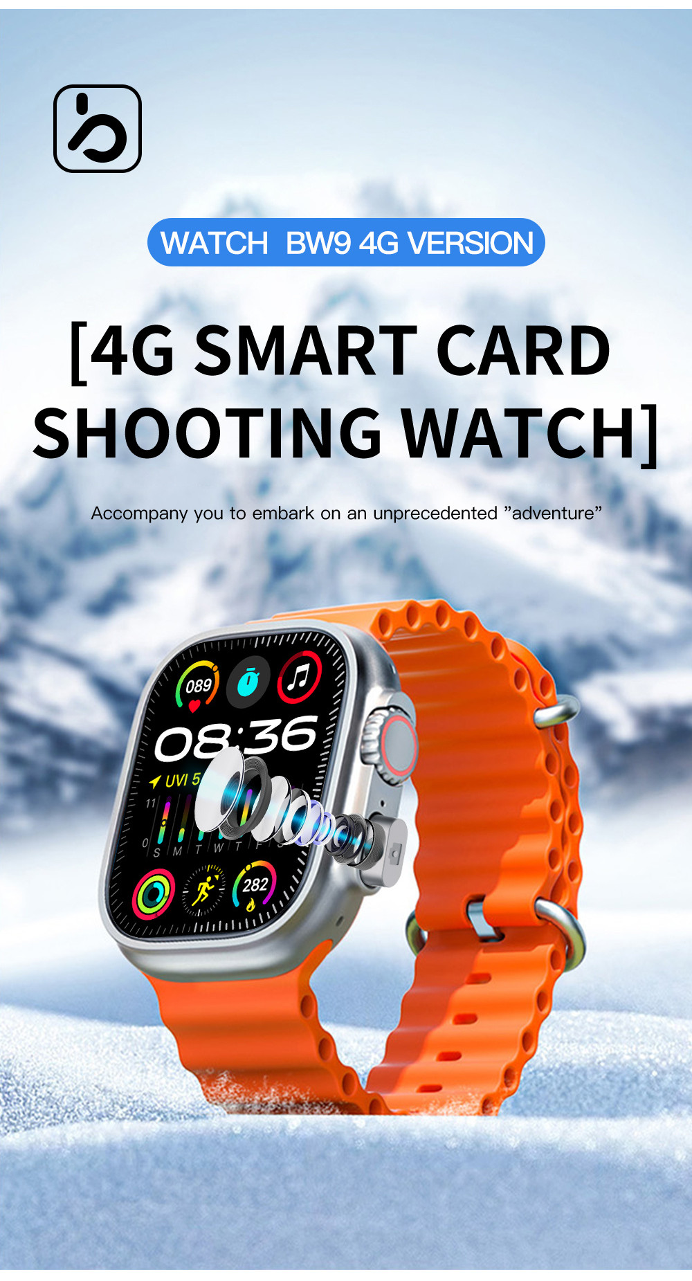 BW9 Phone Watch 4G Smart Watch With Sim Card sports watch Kids ...