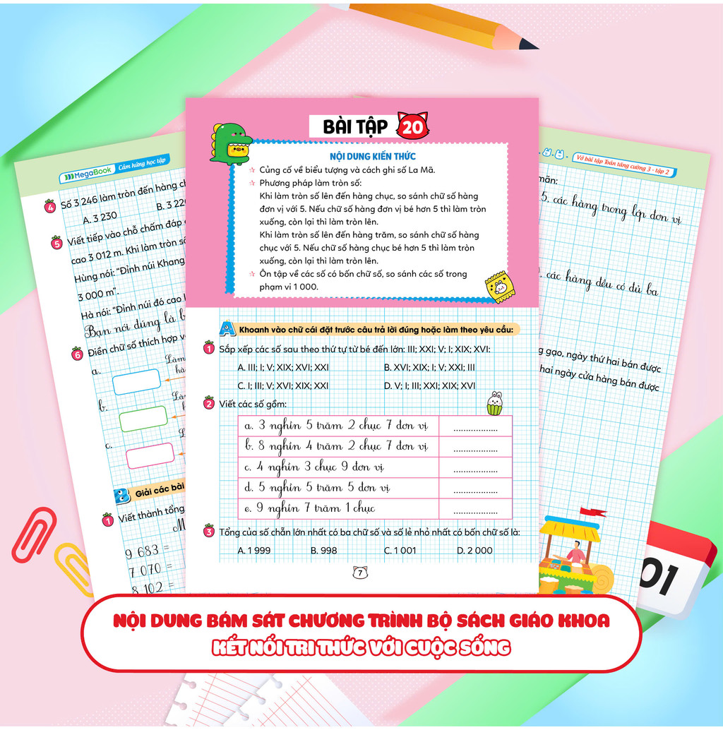 TRI Combo Book Grade 3 Intensive Math Workbook (2 Volumes) (According ...