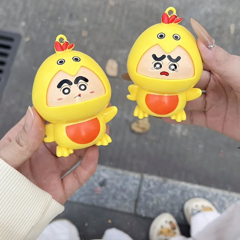 Labubu The Mysterious Button Change Face Toy Crayon Shin Chan Kuromi ...