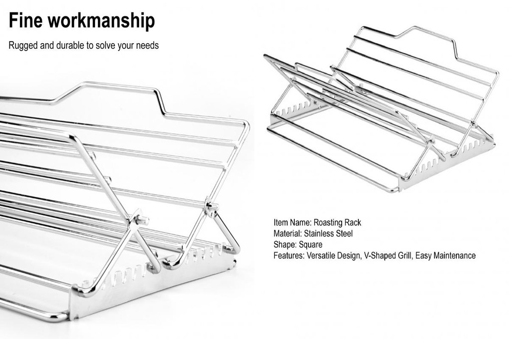 Roasting Rack for Small Turkeys V-shaped Stainless Steel Roasting Rack ...