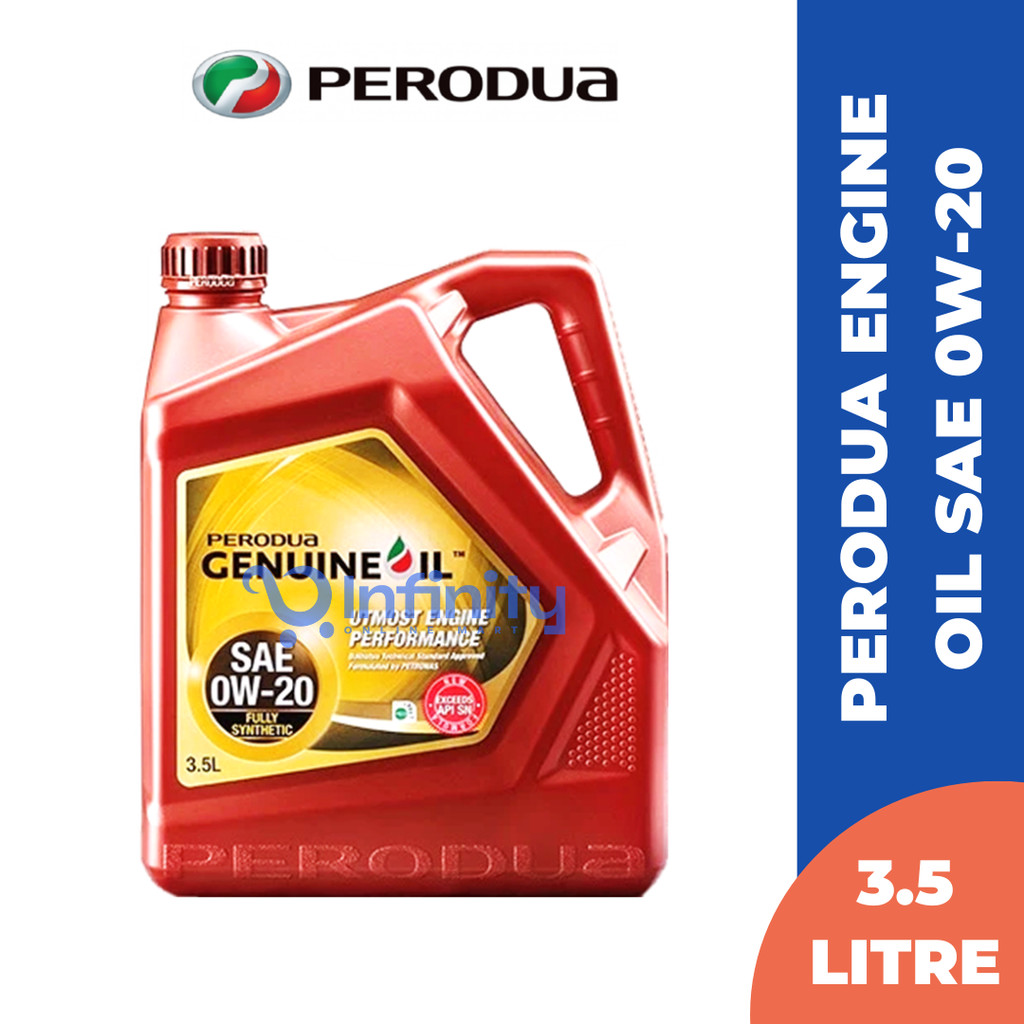 PERODUA Fully Synthetic Engine Oil SAE 0W20 3.5L For Perodua Myvi Lagi ...