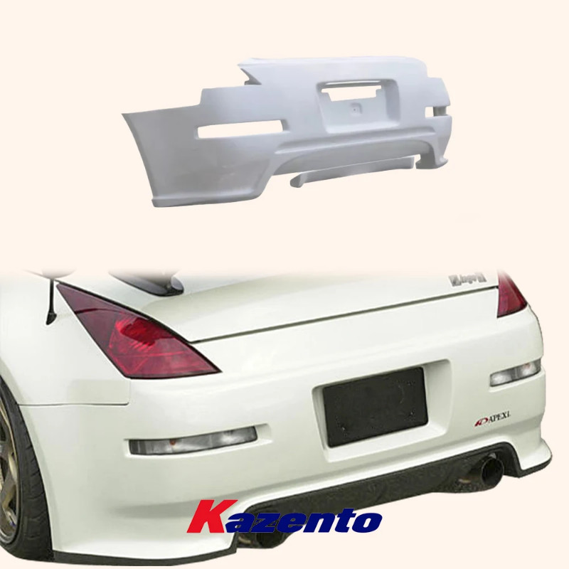 For Nissan Fairlady Z33 350Z ING Style Fiberglass Wide Body Rear Bumper ...