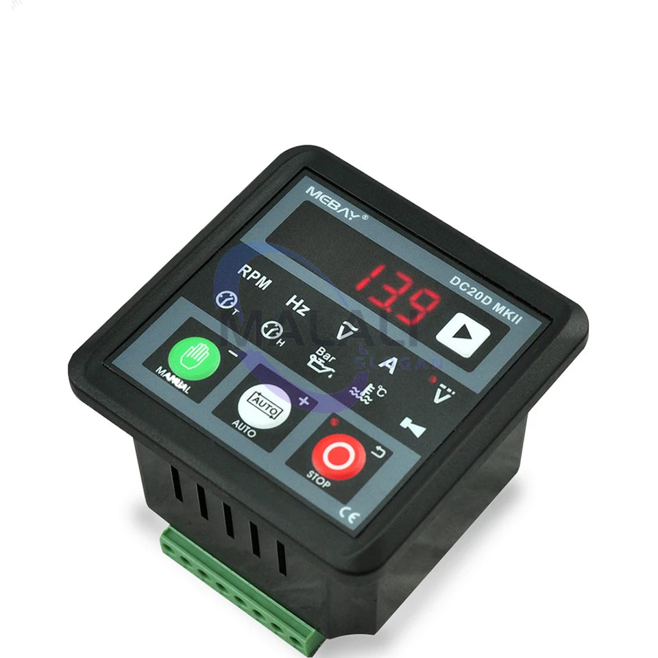 Mebay DC20D MKII Generator Automatic Control Module Digital Parameter Display Control Panel ...
