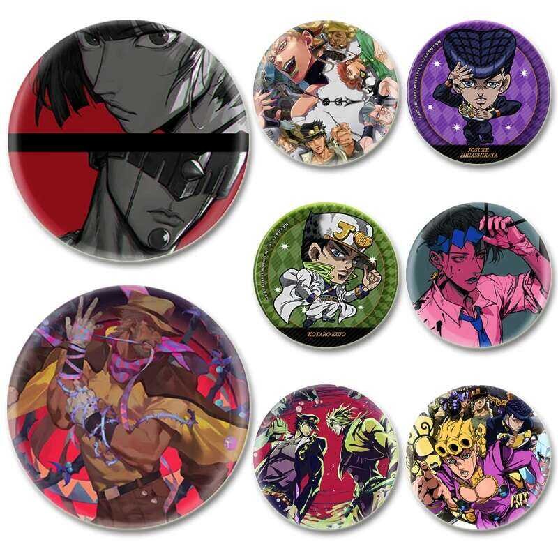 Jotaro Kujo Jonathan Joestar Joseph Joestar Dio Brando Badge Anime ...