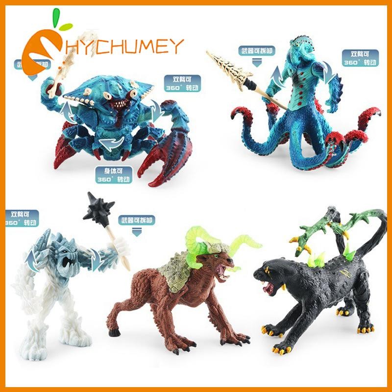 Pvc Static Lifelike Model Water Crab Octopus Creature Ice Demon Stone ...