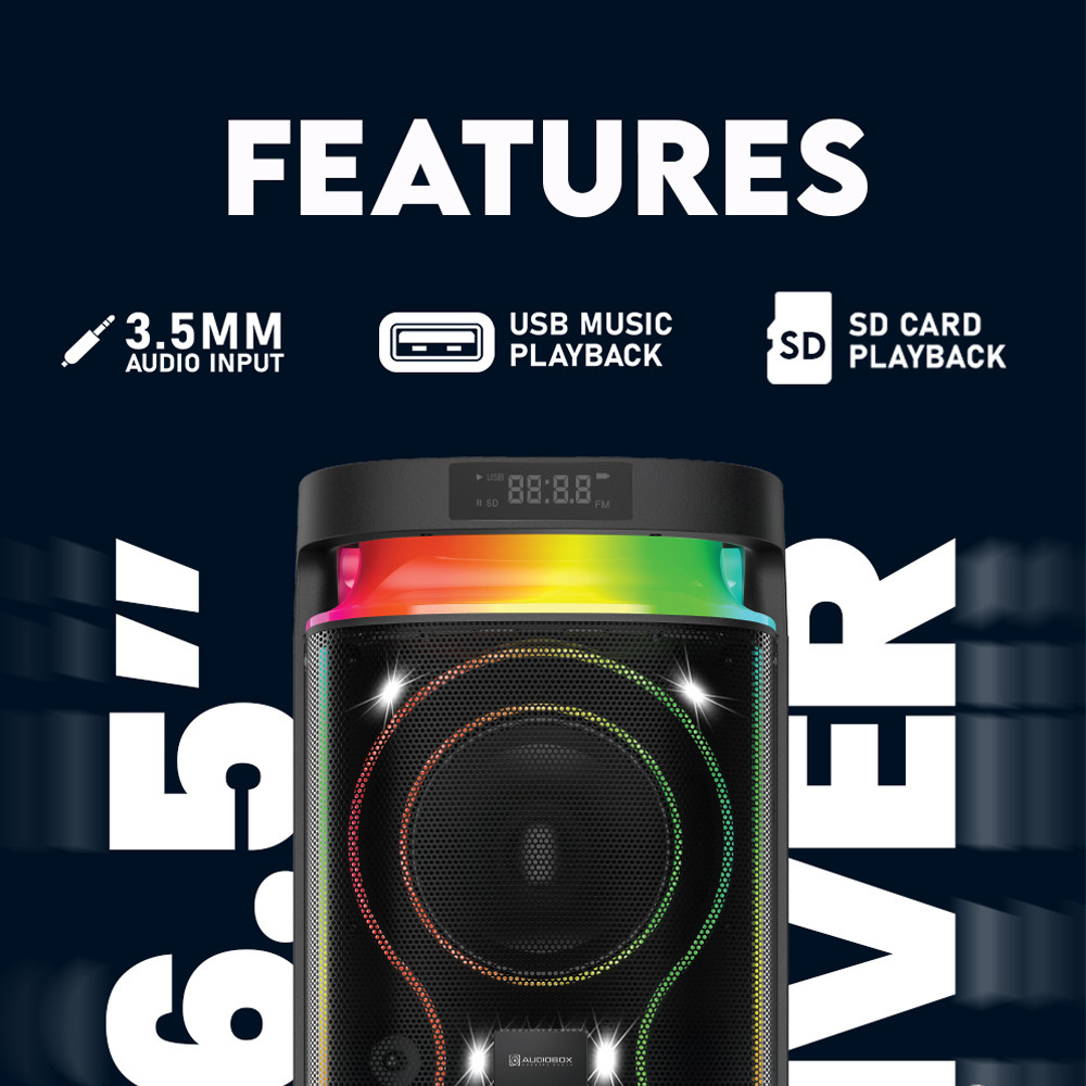 Audiobox BBX1300 Bluetooth USB Outdoor Portable Rechargeable Speaker ...