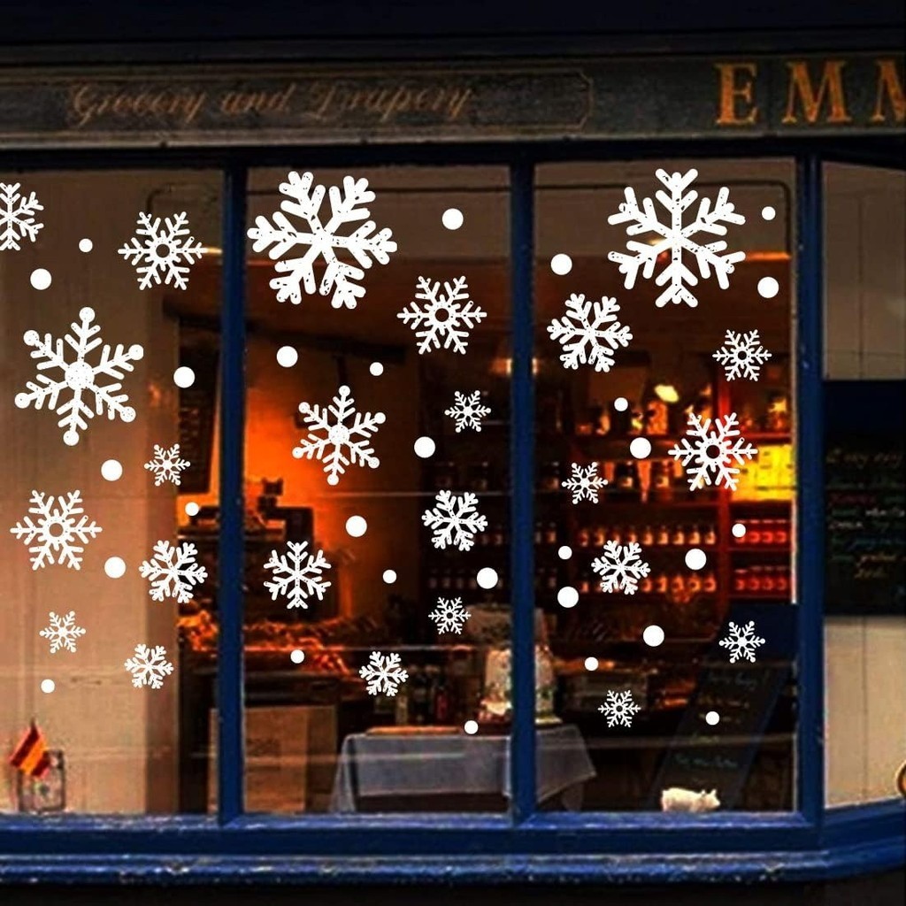 36 Pcs/Sheet Snowflake Electrostatic Wall Stickers Window Kids Room ...