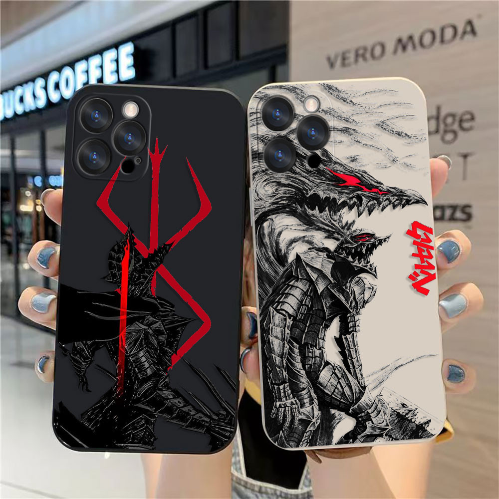 Anime Guts Berserk Dragon Side Printed Liquid Silicon Phone Case For ...