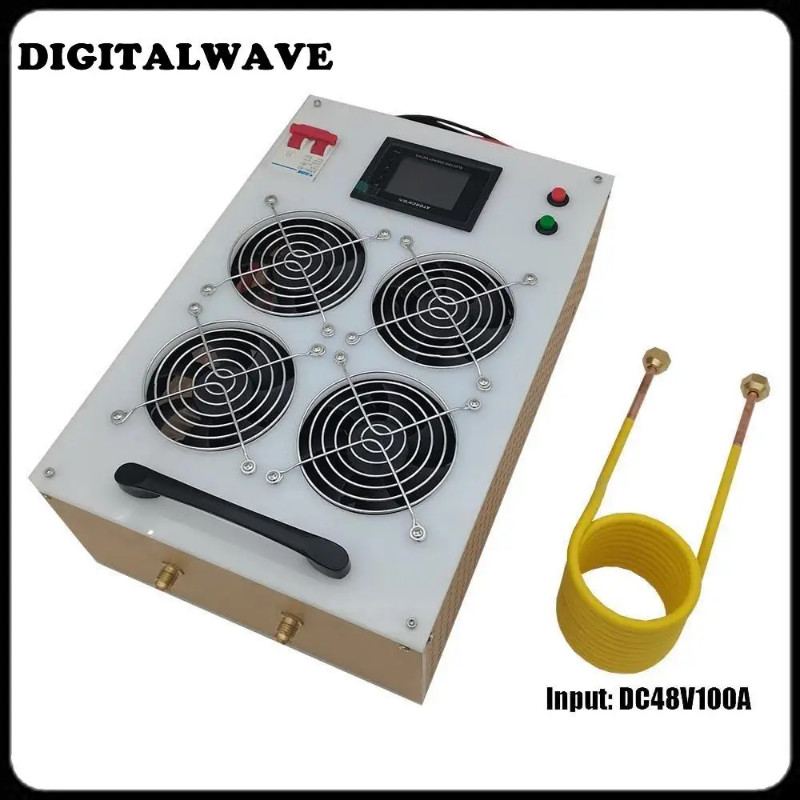 5000W High Frequency Induction Heater Induction Heating Machine Metal Smelting Furnace with ...