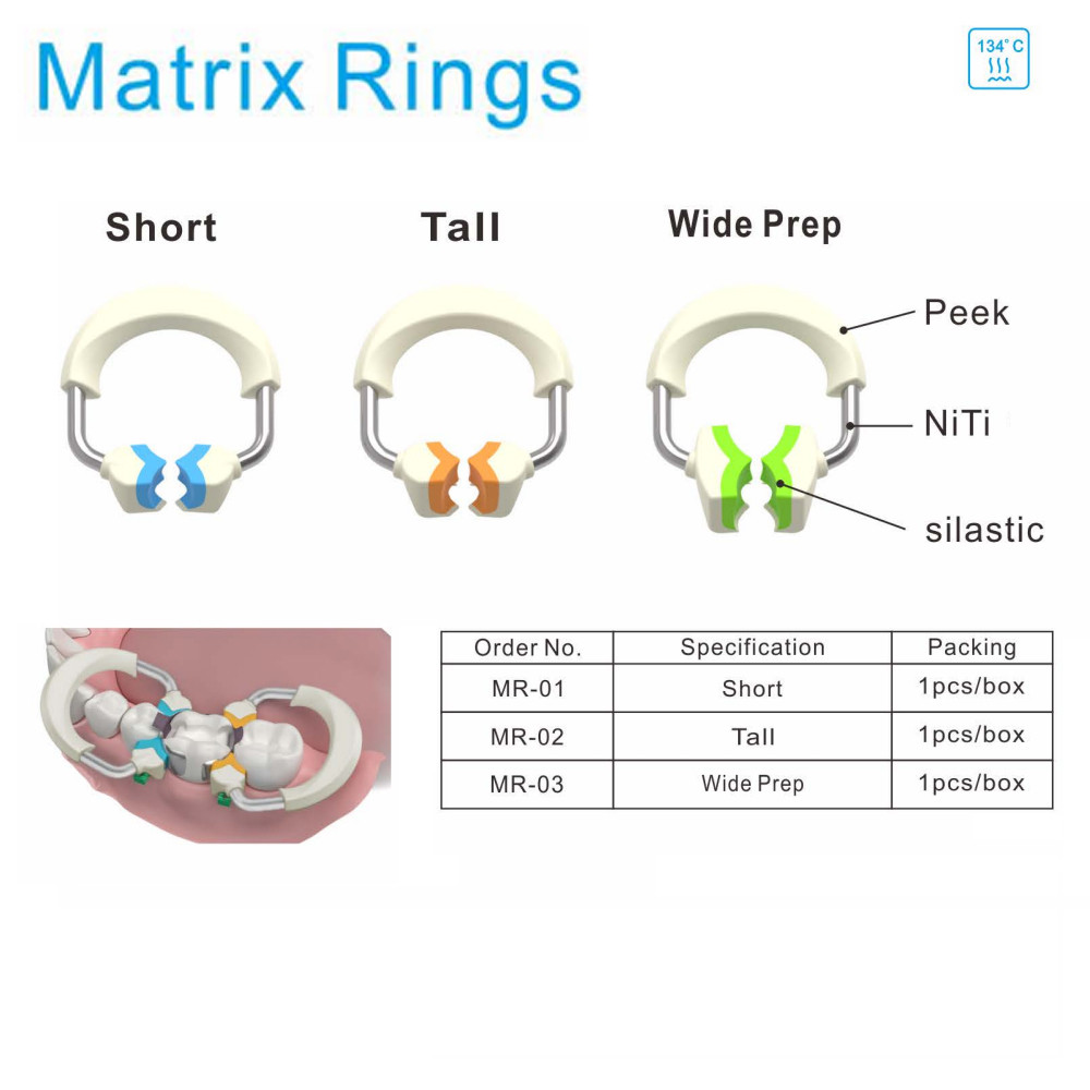 Dental Sectional Matrix System Matrices Super Elastic Nickel Clip Ring ...