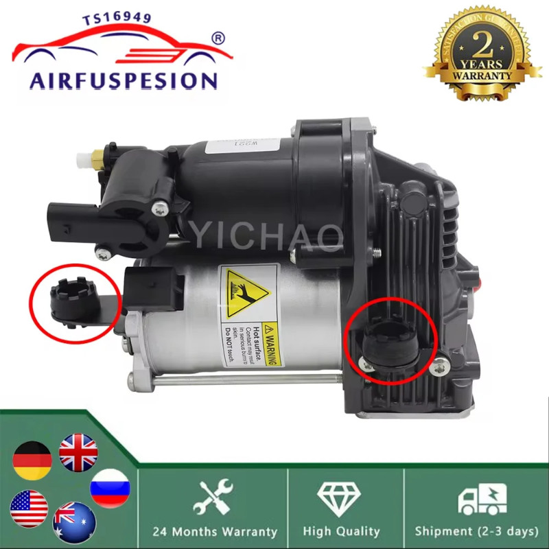 Air Suspension Compressor Pump with Bracket Bushing For Mercedes Benz ...